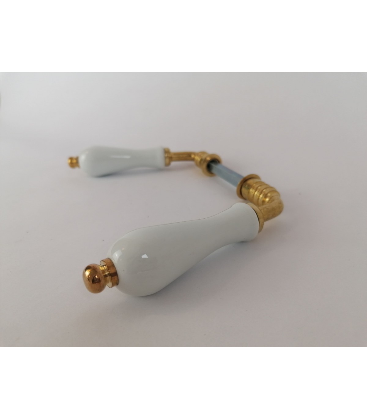 POIGNEE NEUVE Poignées porcelaine blanche poire